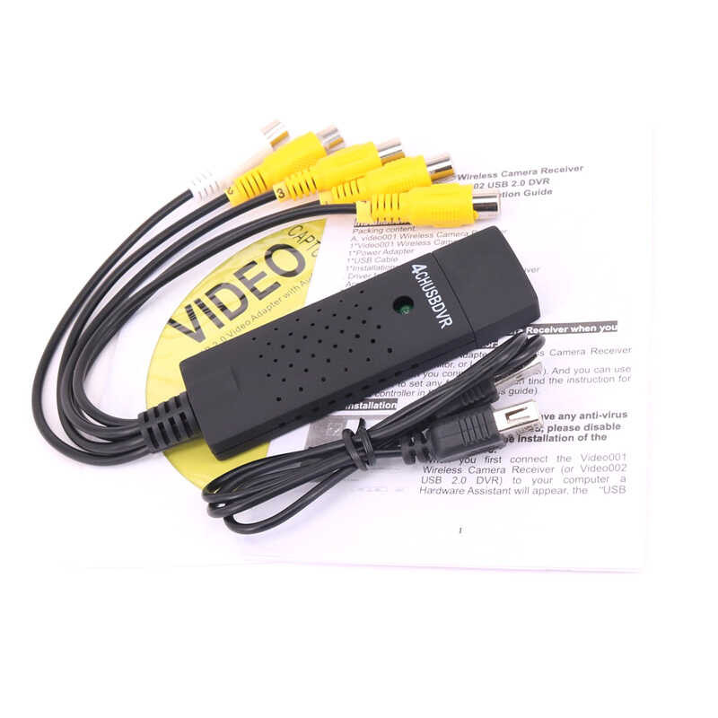 Easycap USB Channel Capture Card DVR Para sa CCTV Camera Monitor DVD 4 ...