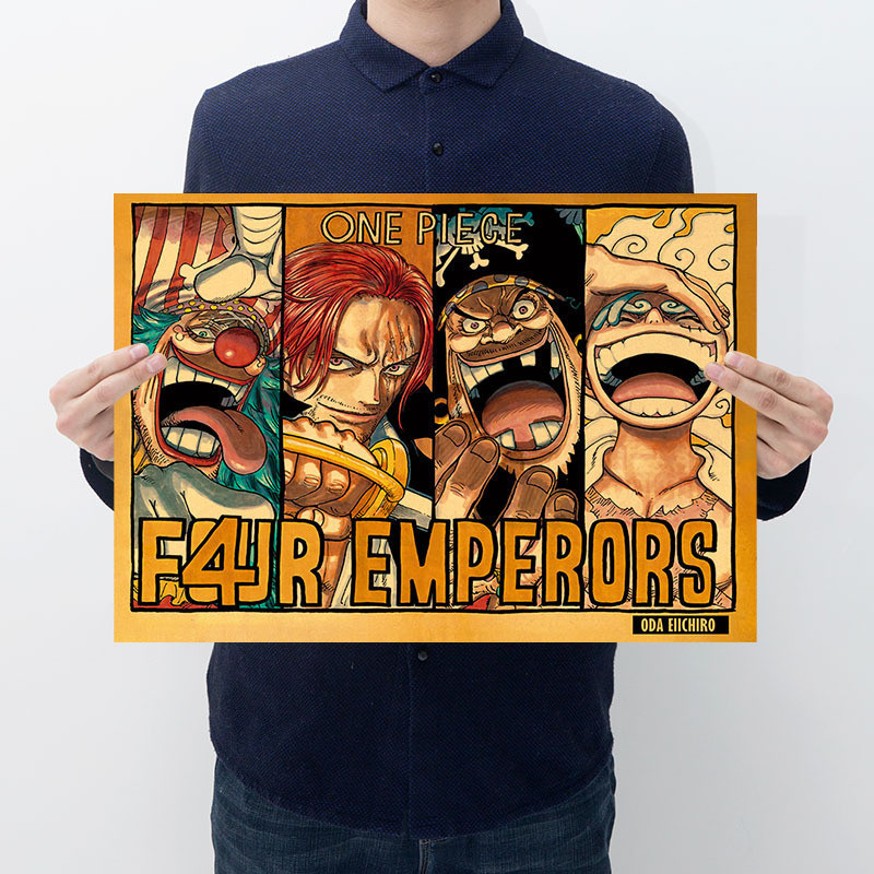 One Piece All Characters Collection Anime Poster Team Luffy Shanks Wall ...