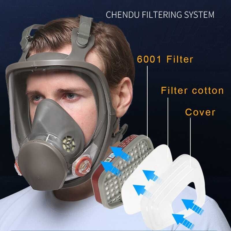 6800 Gas Mask Anti-Fog Full Face Industrial Painting Spraying ...
