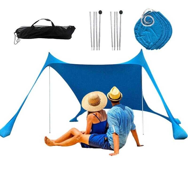 Д Family Awning Ultralight Sun Shade Tent Sa Sandbag Upf50+ UV Portable ...