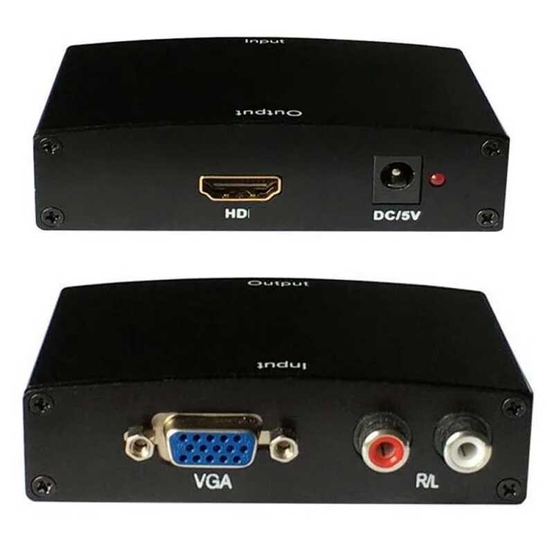 Converter Box Vga+R/L Audio Extractor Scaler Video Adapter Para Sa HDTV ...
