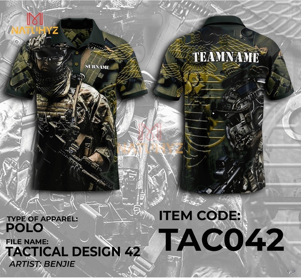 [Ready-Stock] 2024 Tactical Polo Shirt Customize Full Sublimation CODE7 ...