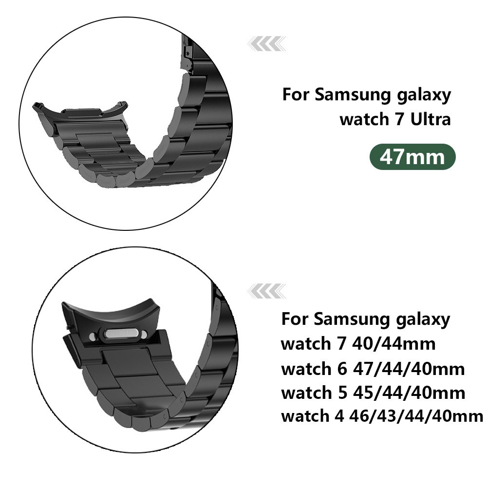 Stainless Steel Band for Samsung Galaxy Watch 7 Ultra 6 5 4 Luxury ...