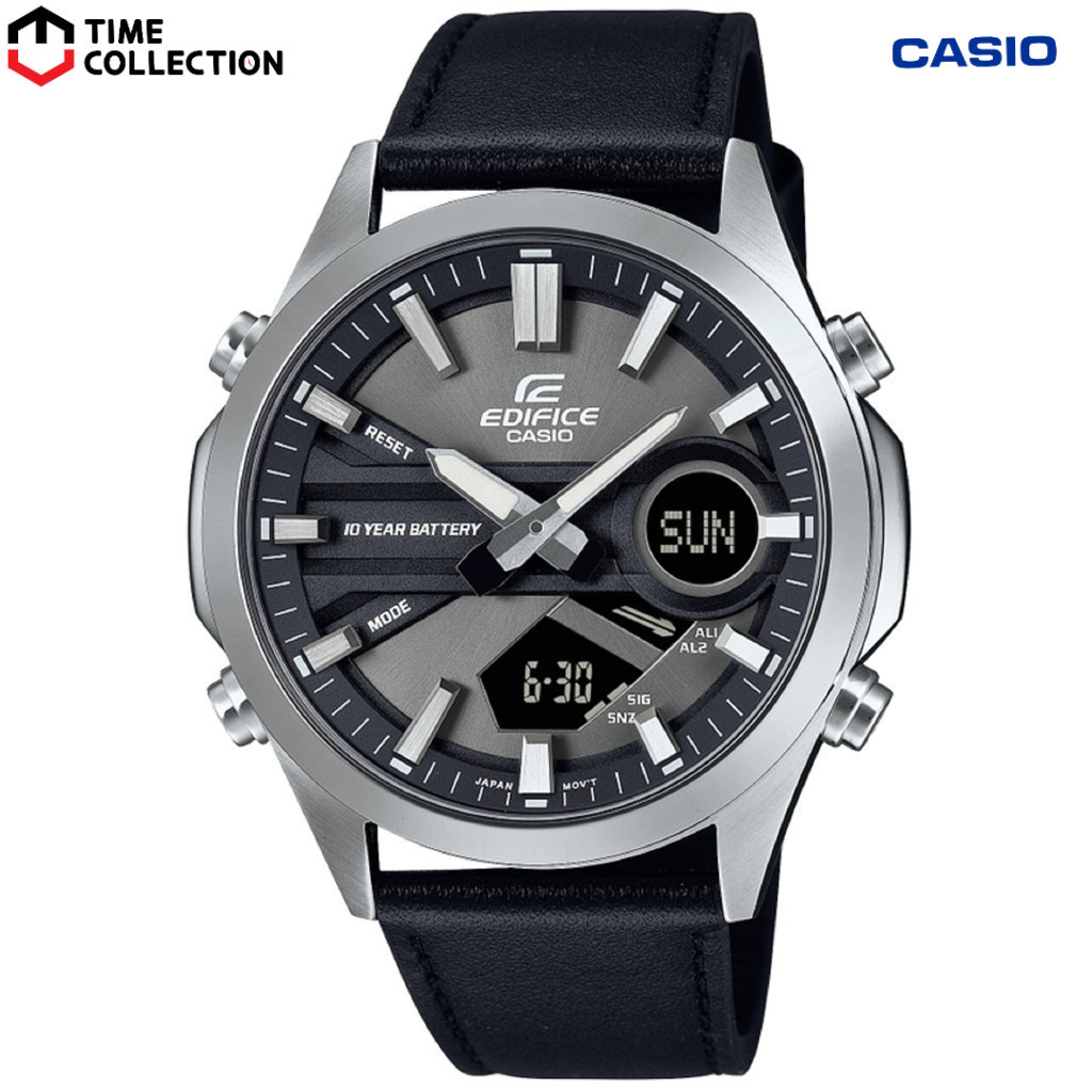 Casio Edifice EFV-C120L-8A Digital Analog Leather Strap Watch for Men ...