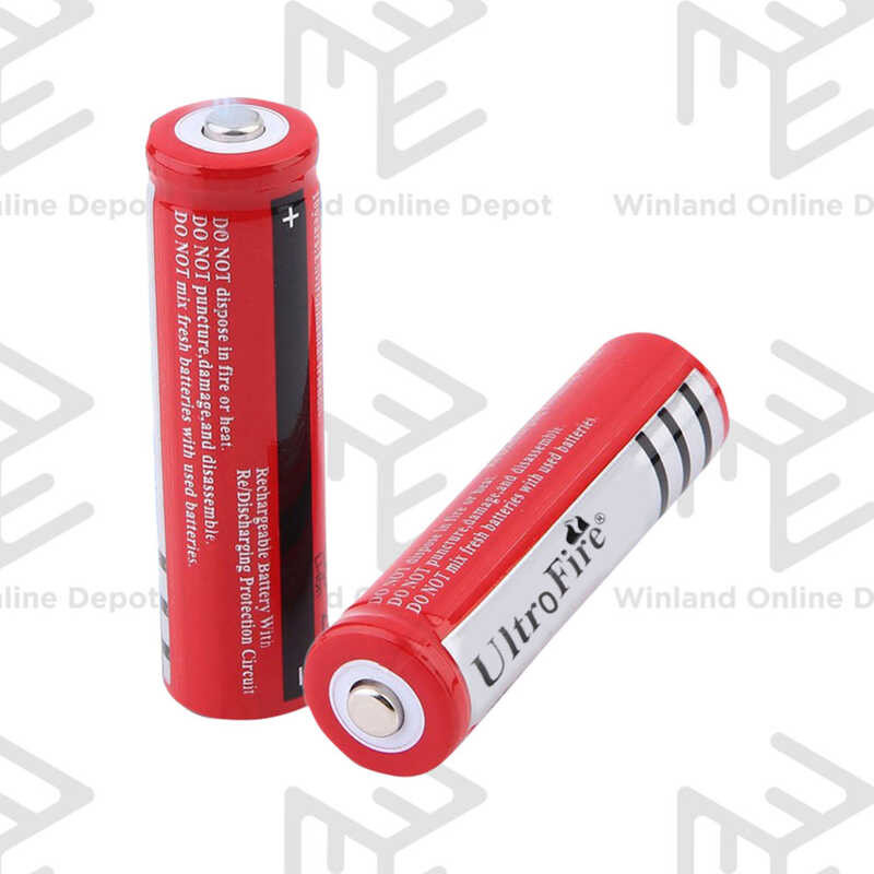 Rechargeable Ultrafirc 3.7V Lithium Battery W/ Re/Discharge Protection ...