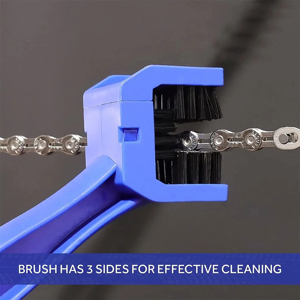 Bike Chain Cleaner Bicycle Motorcycle Chain Cleaning Brush Dual Heads ...