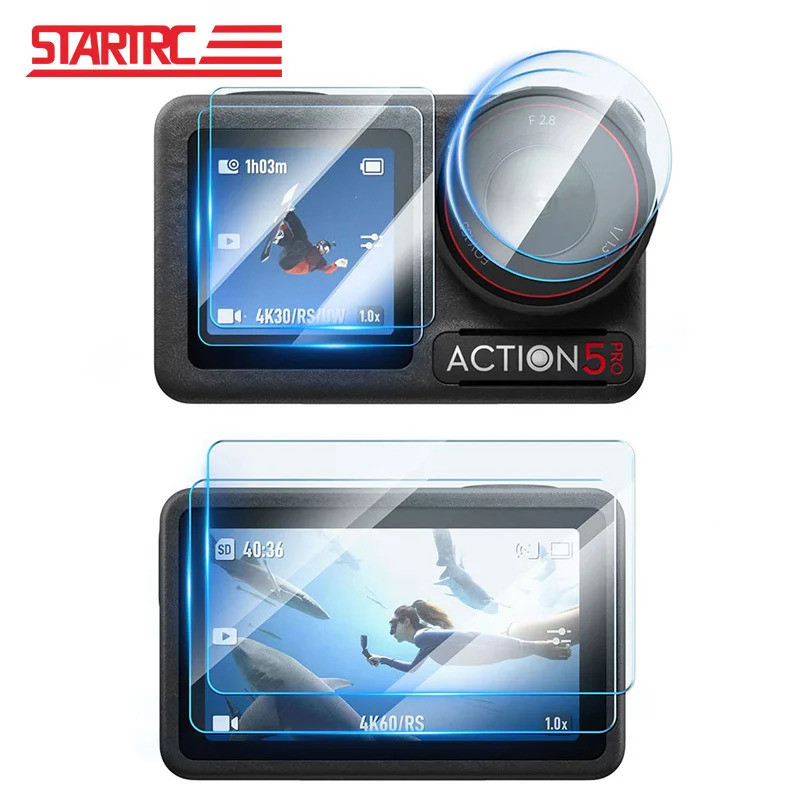 Official Shipment STARTRC For DJI Action 5 Pro Lens Protector HD 9H ...