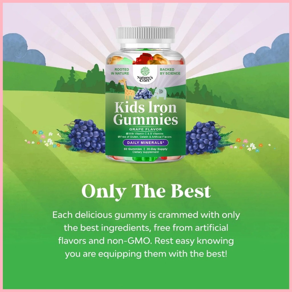 ๑ Kids Multivitamin with Iron Gummy Gentle Iron Gummies for Kids and ...