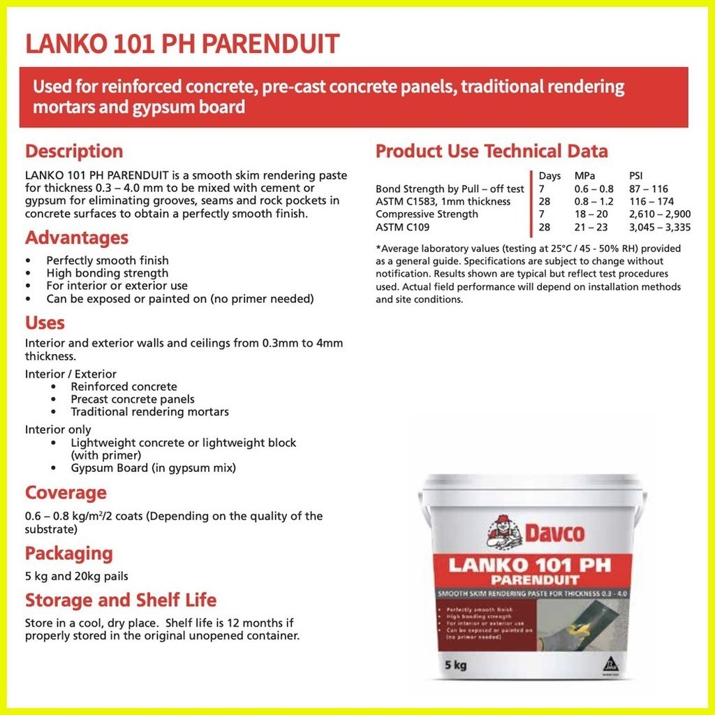 ♀ LANKO 101 SKIM COAT (Smooth Skim Rendering Paste) - 25 kg | Shopee ...