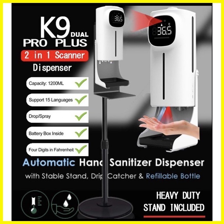 ☃ ♆ K9 Pro Dual Plus Thermal Scanner + Automatic Dispenser and Heavy ...