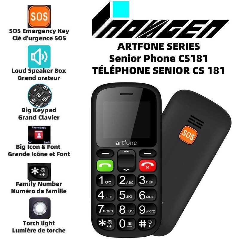 INOVAGEN 2G Senior Phone CS181 na may SOS key Big display icon Big font ...
