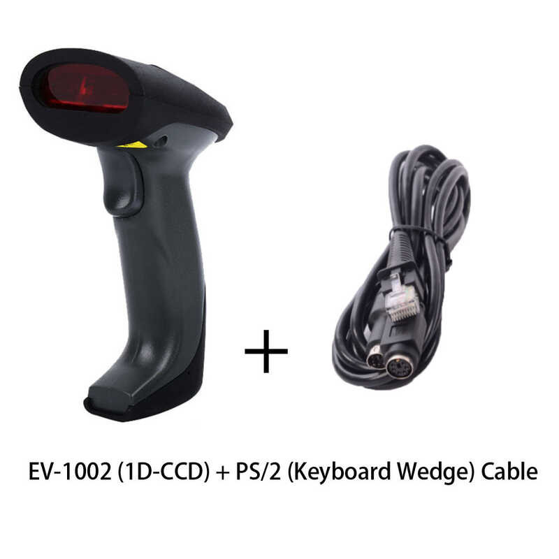 Interface EVAWGIB Rs232 Keyboard Wedge CCD Ps/2 Barcode Scanner 1D & 2D ...