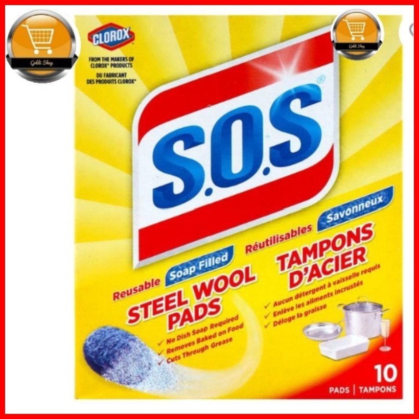 SOS Steel Wool Pads-10 Pieces | Shopee Philippines