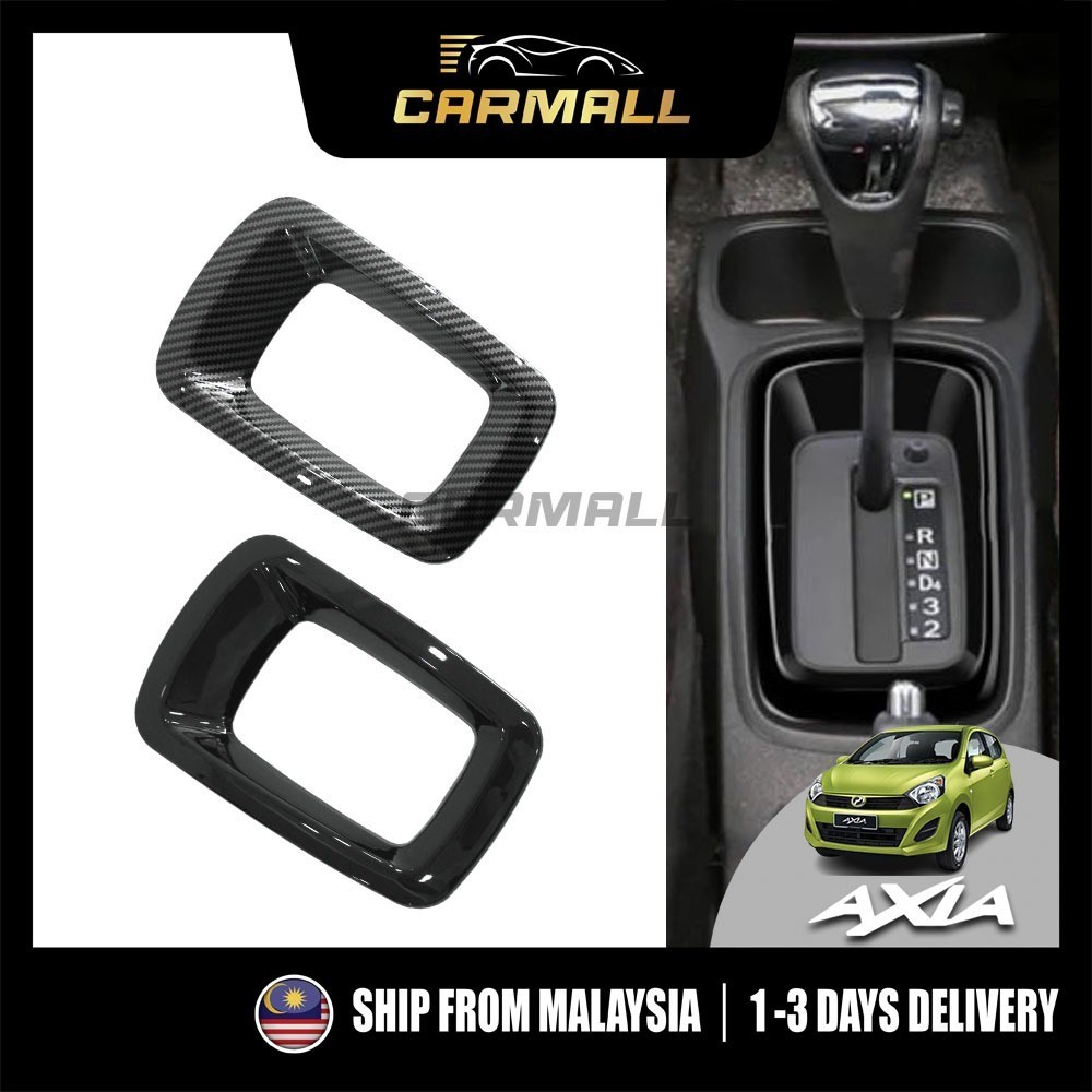 Perodua Axia Gear Shift Panel Frame Cover Carbon Fiber Glossy Black ...