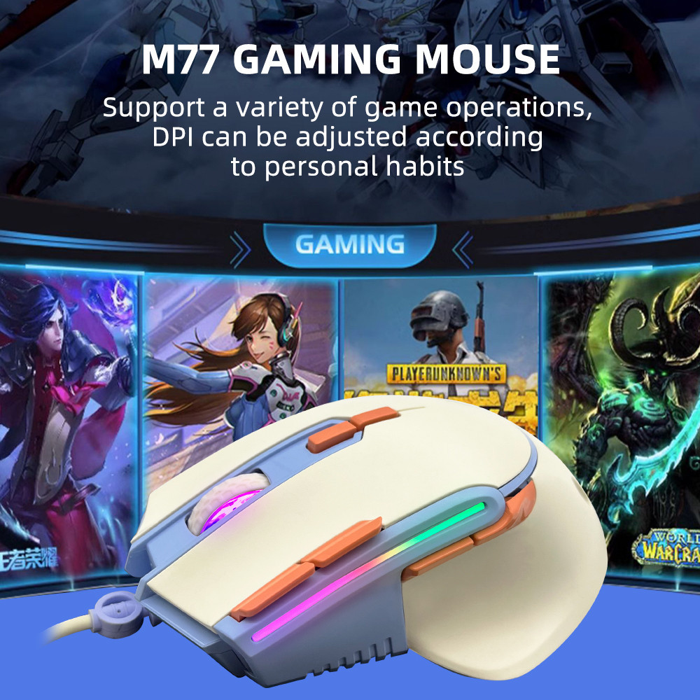 Zeus M-77 eSports Wired RGB Gaming Mouse 2 Colors RGB Mouse Basic Mouse ...