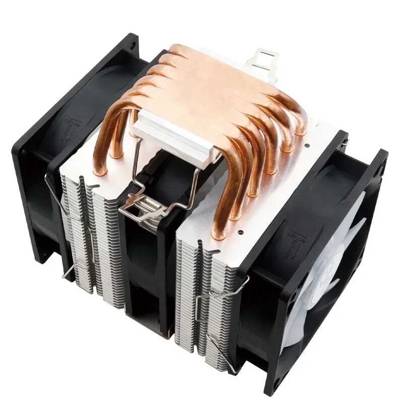 RGB 6 Heatpipes CPU Cooler Radiator Silent PWM 4Pin 150W For Intel LGA ...