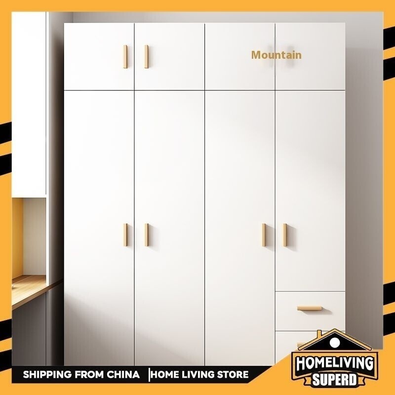 Solid Wood Wardrobe Home Bedroom Easy to Assemble Modern Minimalist ...