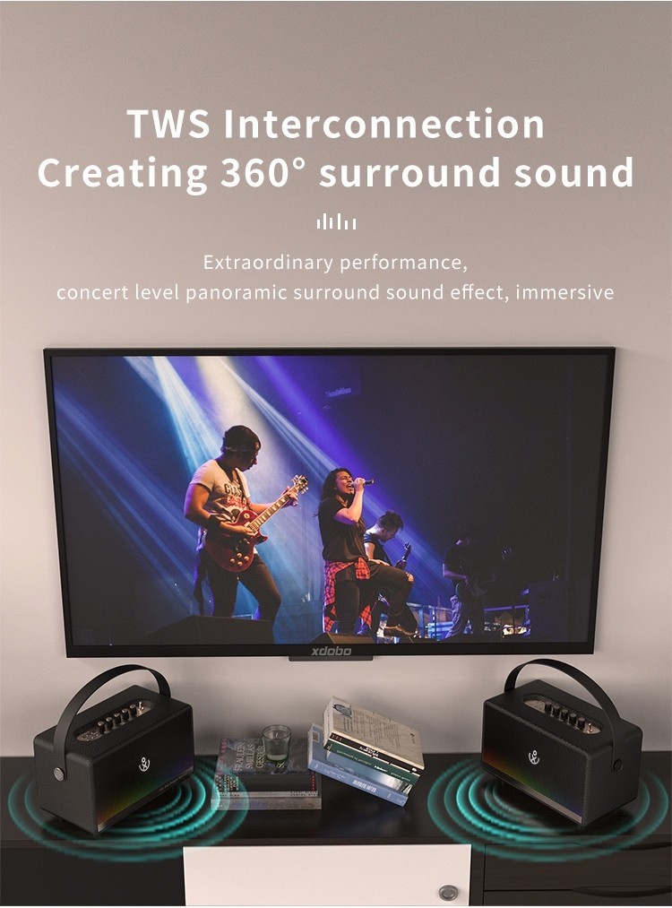 XDOBO Mirage 130W Ultra High Power Portable Wireless Bluetooth Speaker ...