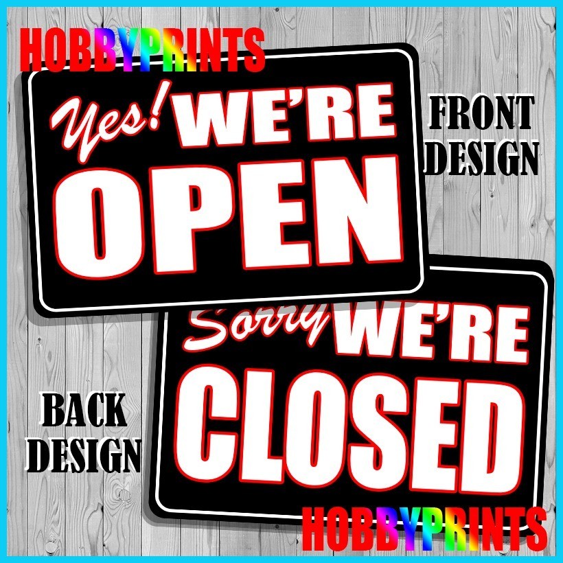 ∈ Laminated Signages Open n Closed Sign PVC Signage | Shopee Philippines