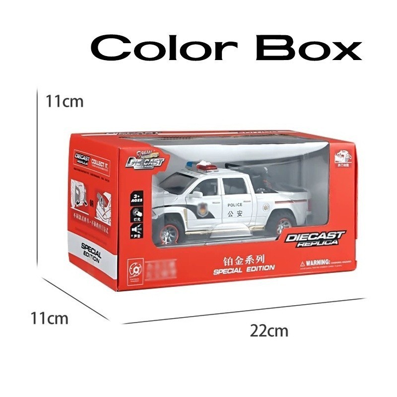 1:32 Scale Dodge RAM Police Alloy Car Model Light & Sound Effect ...