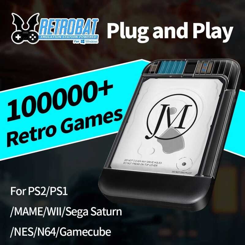 Retrobat 2Tb External Hard Drive - Game Console Na May 100000+ Retro ...