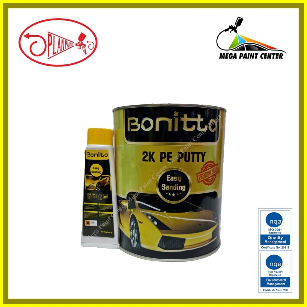 NEW Bonito Body Filler 2K PE Putty with Hardener 1 Gallon (PT-1100 ...