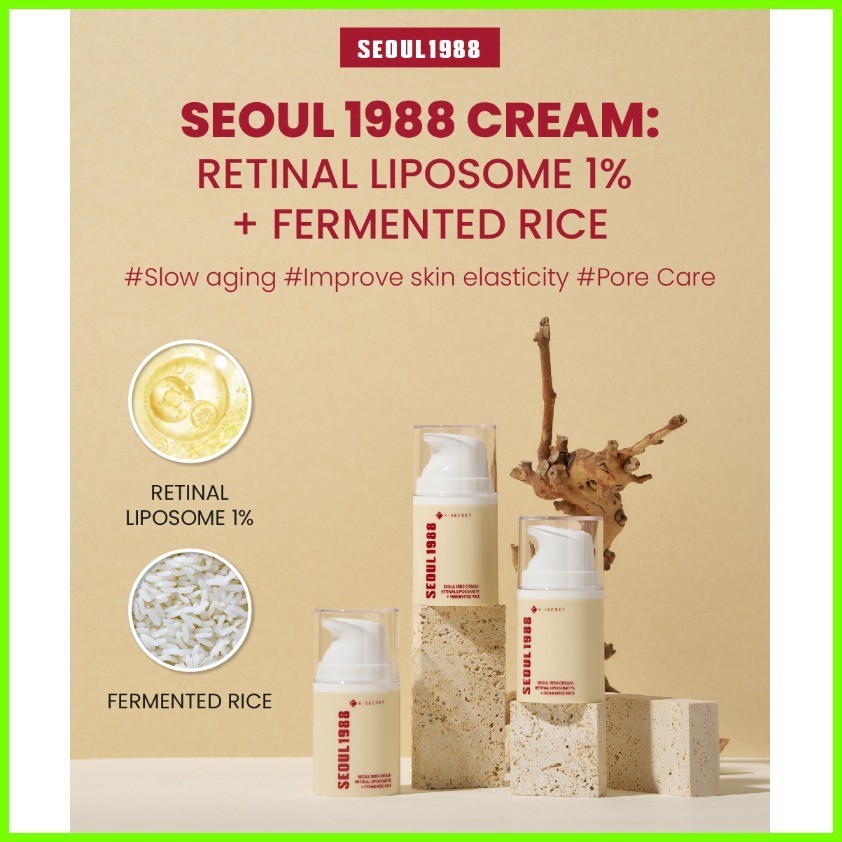 KSECRET SEOUL 1988 Cream 50ml: Retinal Liposome 1% + Fermented Rice ...