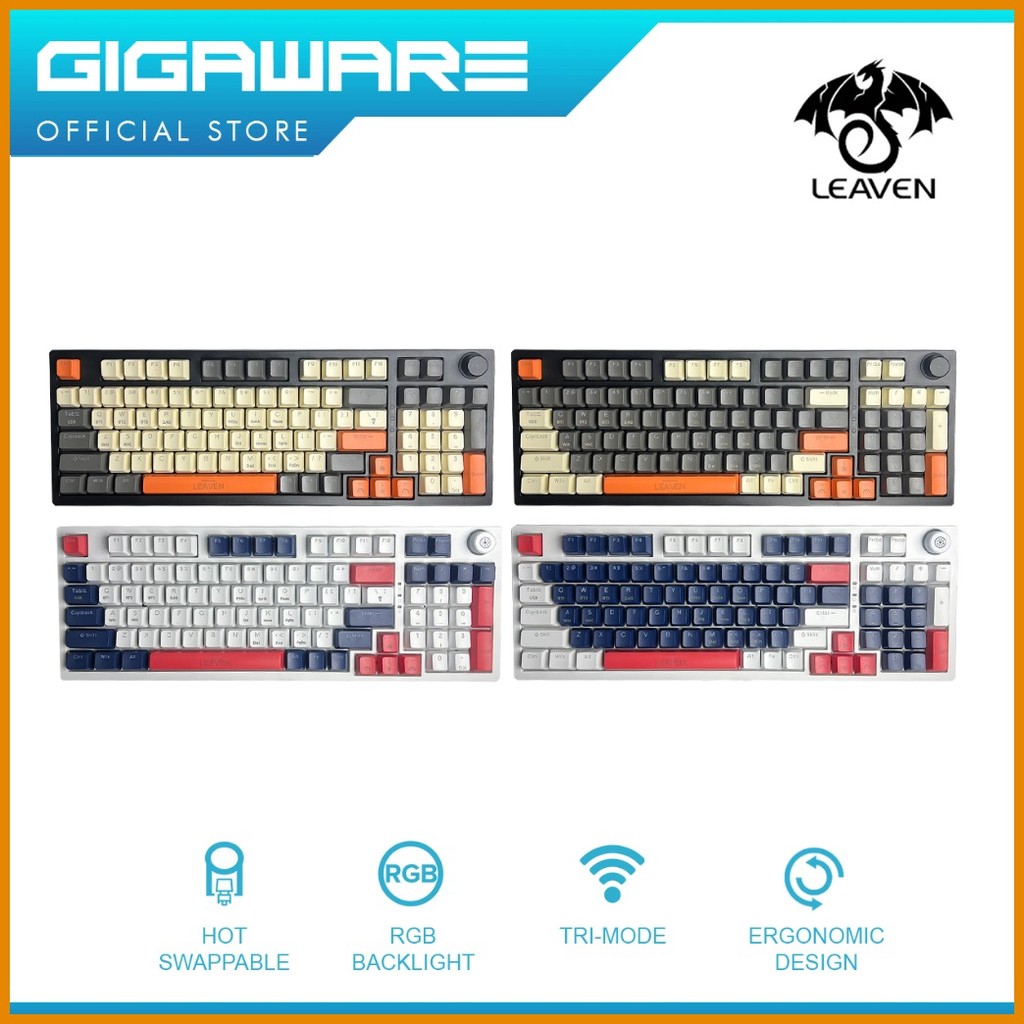 Leaven H96 Tri-Mode 96-Key RGB Backlight Wireless Mechanical Hot ...