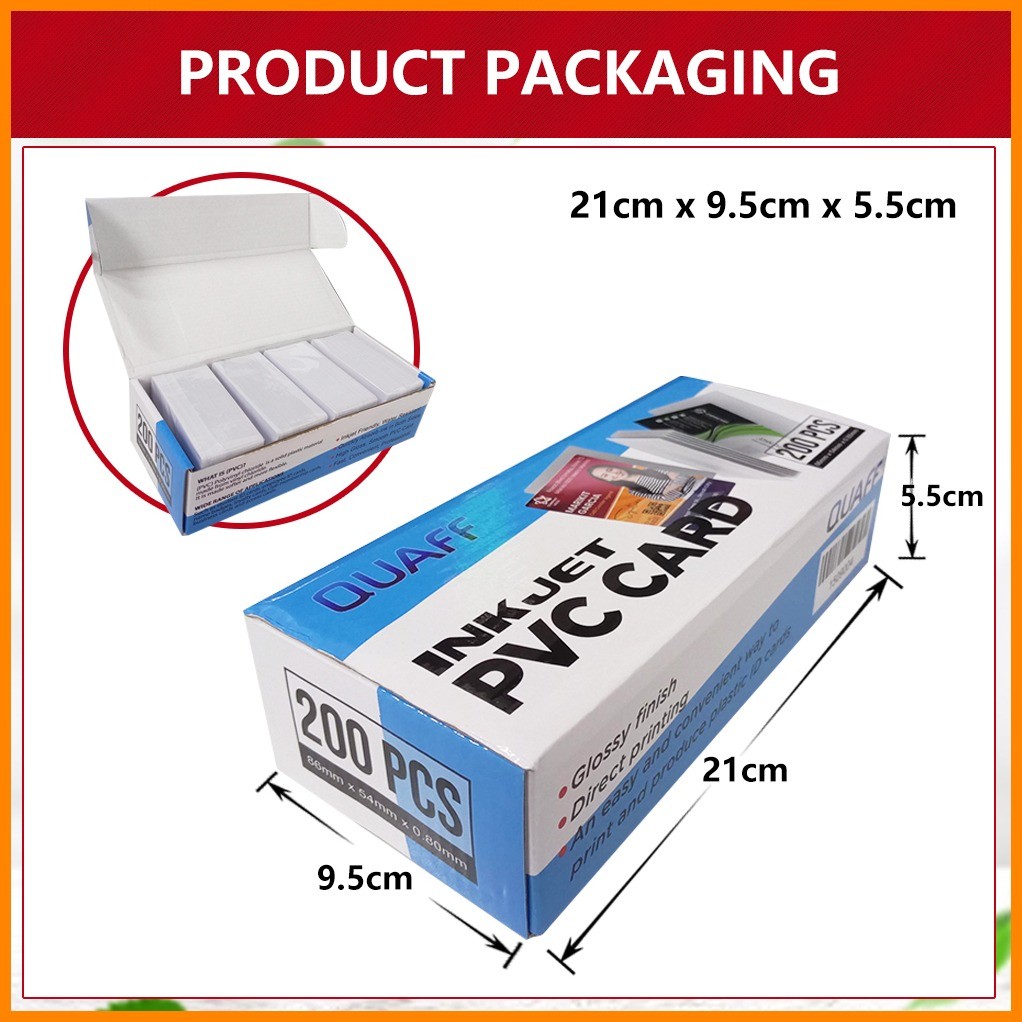∷ ∢ QUAFF PVC Pre-Cut Card for Direct Printing (50pcs / 200pcs per ...