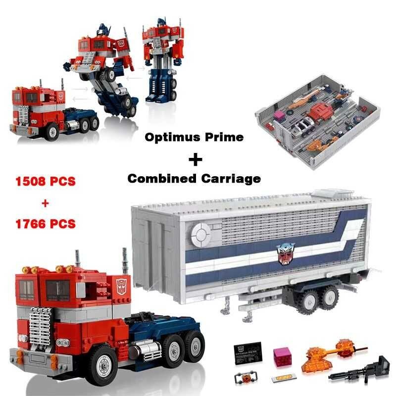 WD Kompatible 10302 Optimus Prime Combined Carriage Building Blocks ...