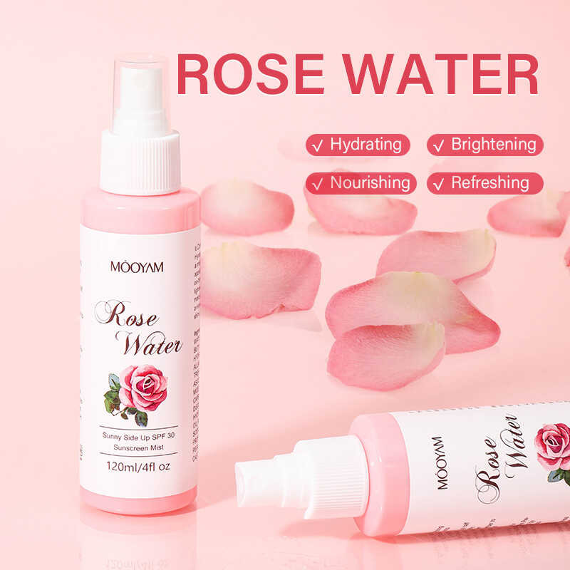 120Ml Rose Spray Water Facial Toner Anti-Aging Moisturizing Brightening ...