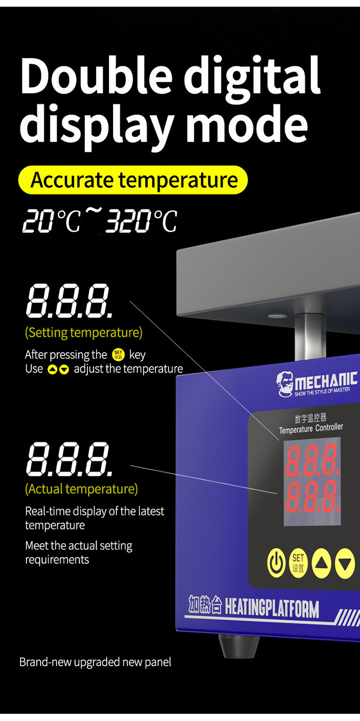 MECHANIC HT-10 Intelligent Constant Temperature Heating Table LED ...