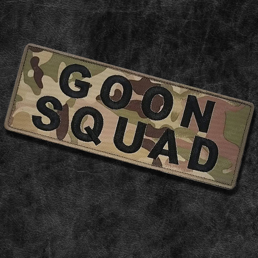 LIBERWOOD GOON SQUAD Large Embroideried Patches Camo Applique Uniform ...