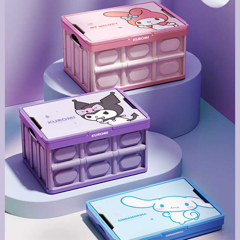 Hello Sanrio Kawaii Kitty Car Trunk Storage Kuromi Cinnamoroll Anime ...
