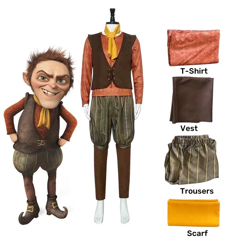 Shrek Movie Rumpelstiltskin Cosplay Anime Monster 4 Costume King Dwarf ...