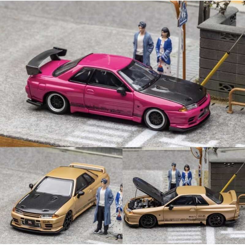 Focal Horizon FH 1:64 Nissan Skyline GTR R32 Top Secret Modified VR32 Gold Alloy Car Model ...