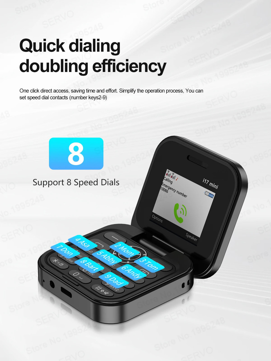 i17 Pro MIni Fold Mobile Phone 2G GSM Dual SIM Card Speed Dial Video ...