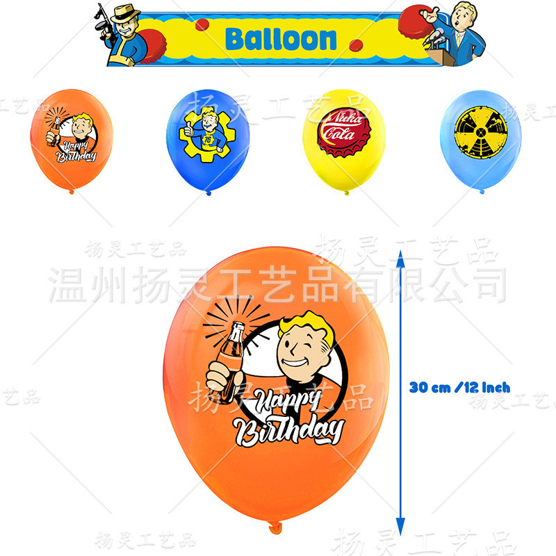 Kira Fallout Vault Boy Themed Party Decorations Birthday banner Cake ...