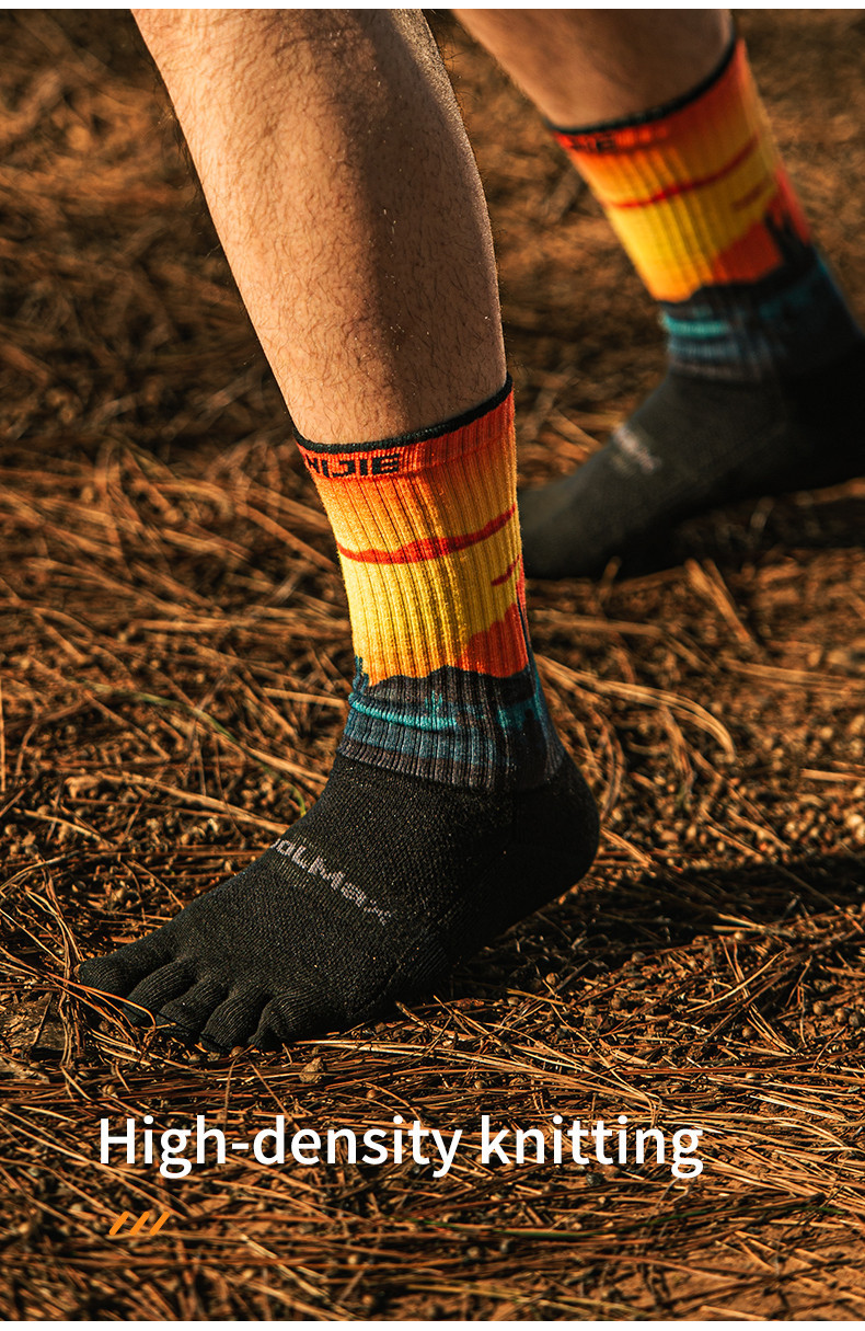 One Pair AONIJIE E4843 Calf Running Socks Colorful Women Men Five Toe ...
