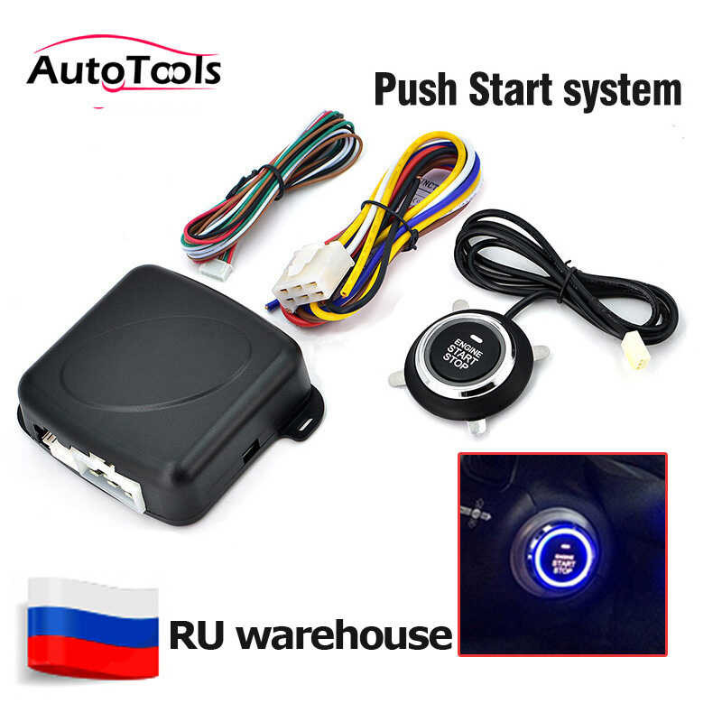 Autostart Start Stop Engine Push Button Keyless Entry 12V Car Alarm ...