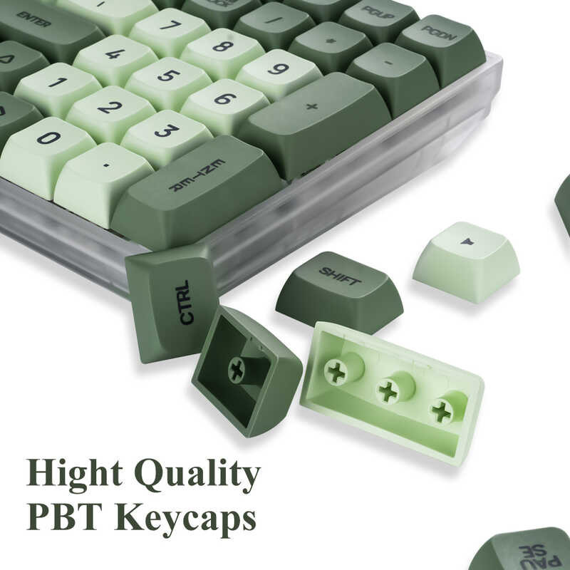 XDA PBT Keycaps Set 125 Keys Matcha Green Para 61/64/68/75/87/98/104 ...