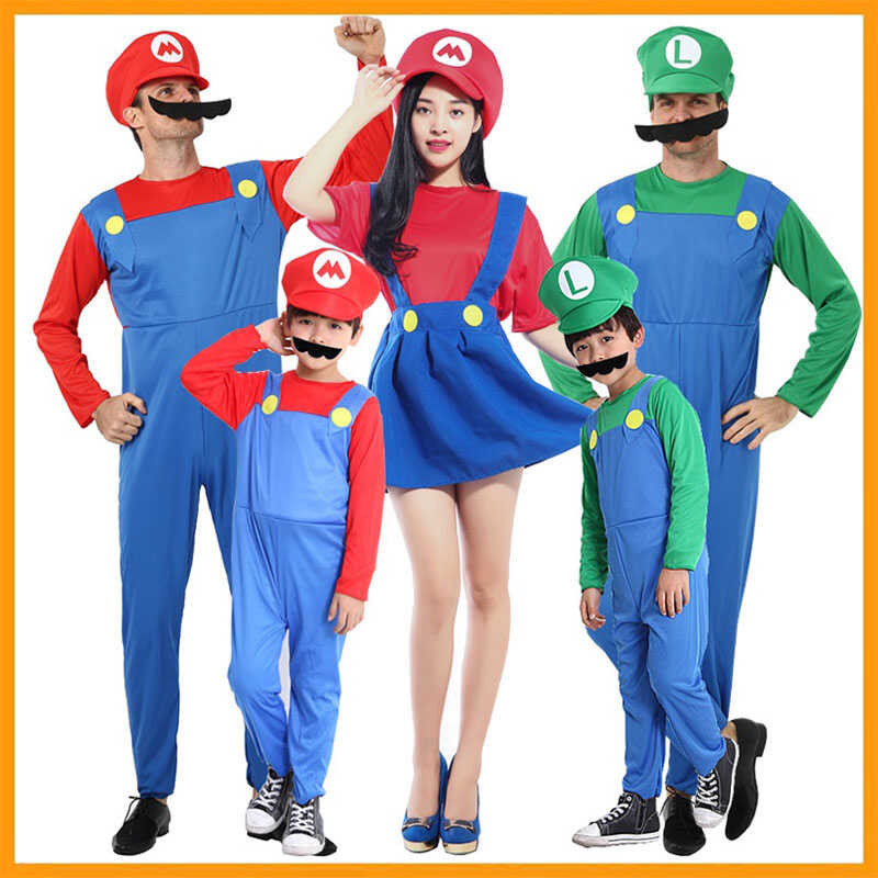Mga bata Super Mario Luigi Bros Halloween Costumes Cosplay Ipakita ang ...