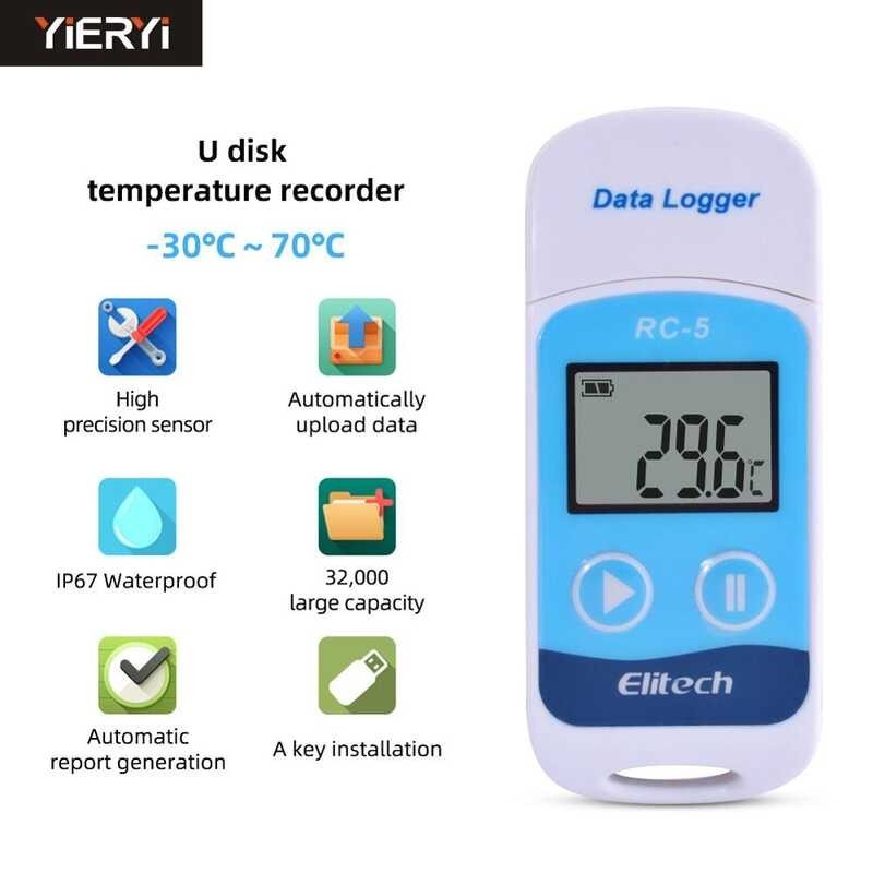 Rc-5 Digital USB Temperature Data Logger Temp C/F Recorder For ...