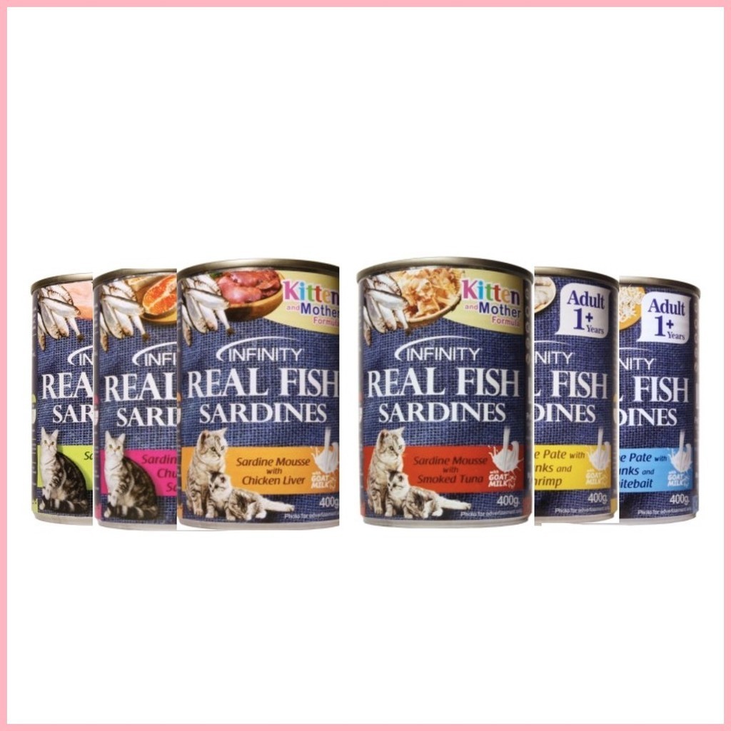 Infinity Real Fish Sardine Pate with Chunks & Chicken Mousse Cat Food ...