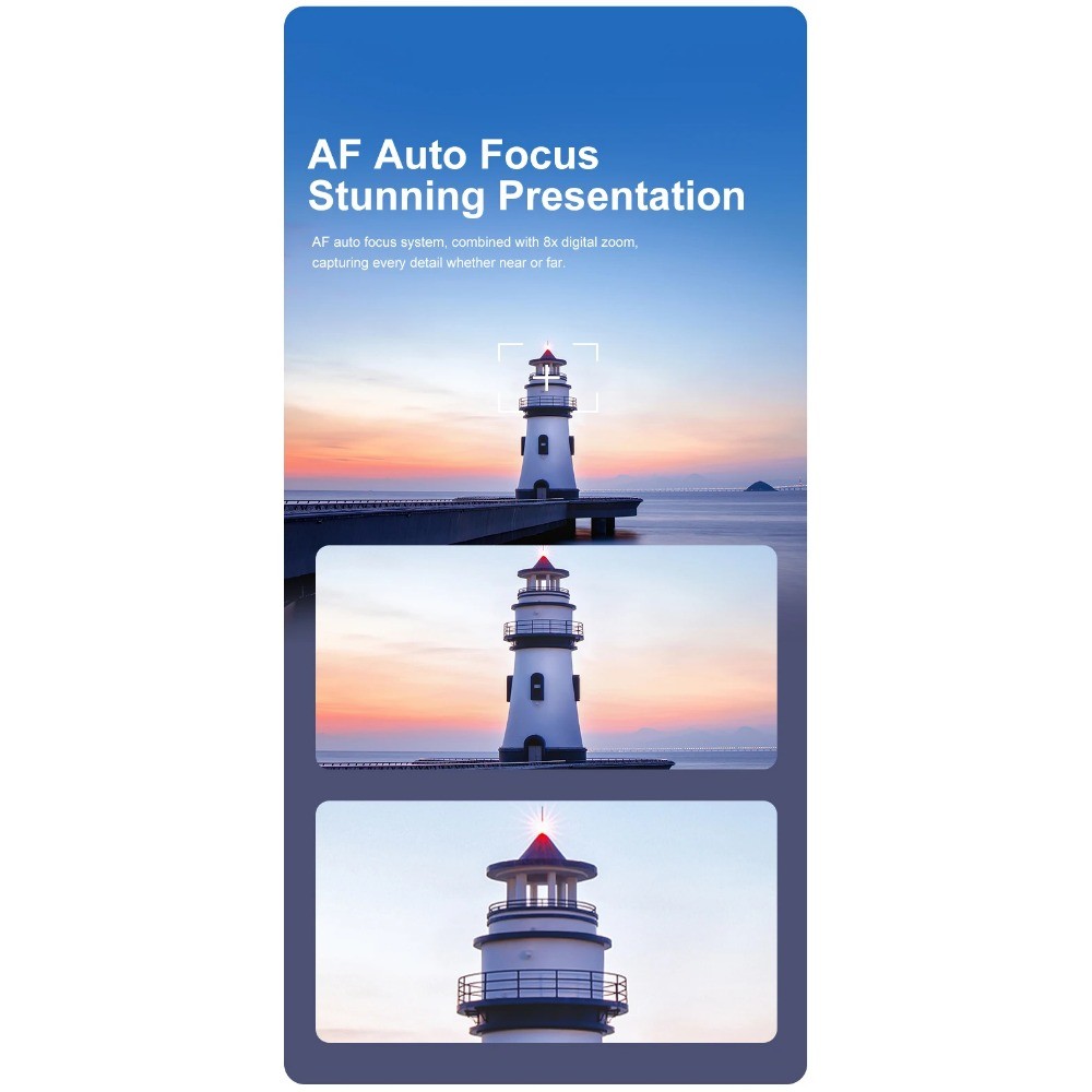 Flip Screen 4K Digital Camera CCD 8x Zoom 4K Resolution 7500W Pixels AF ...