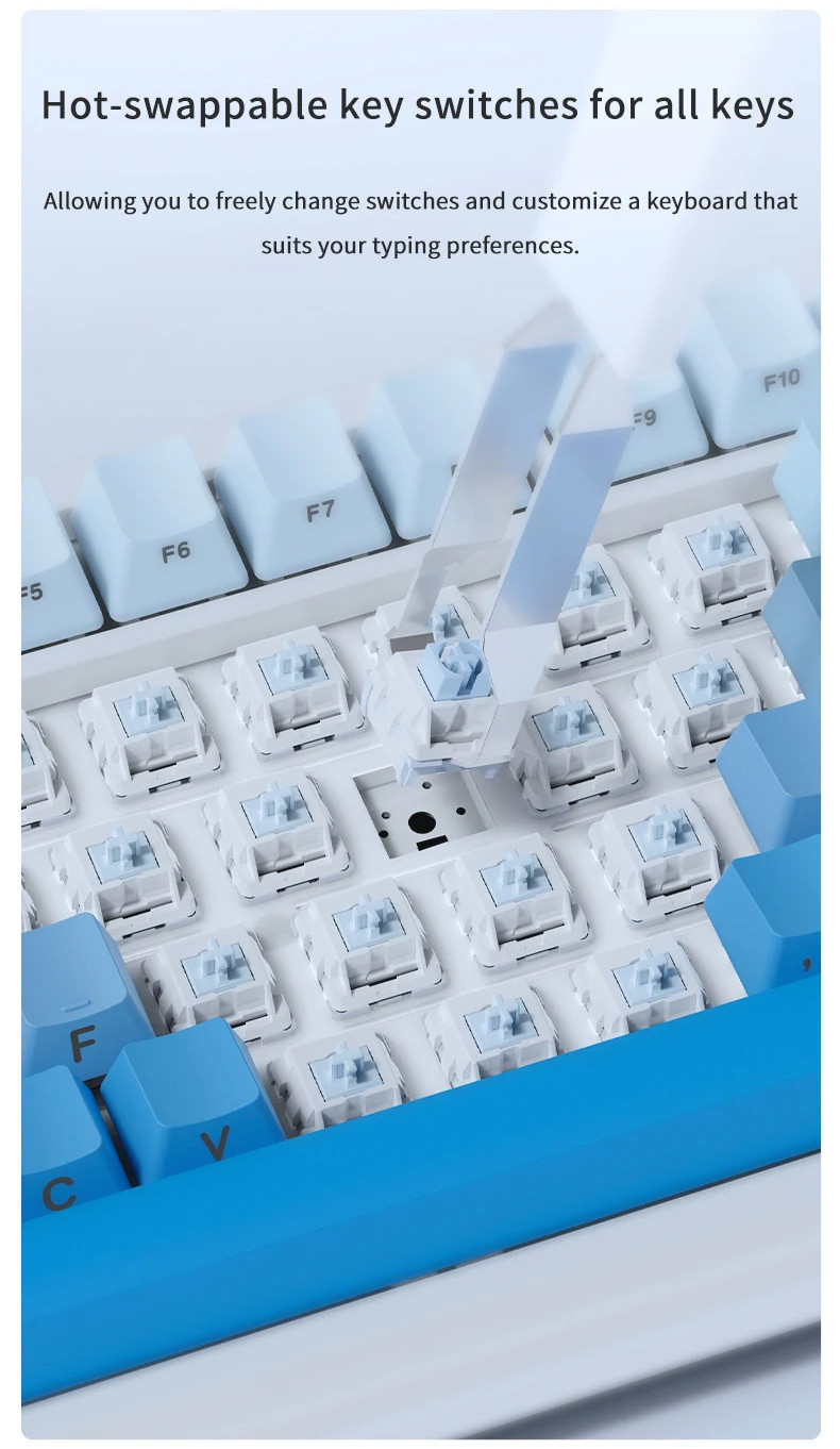 Ajazz AK820 MAX Plus Tri-mode Hot Swap Screen Display Mechanical Keyboard Gasket Structure ...