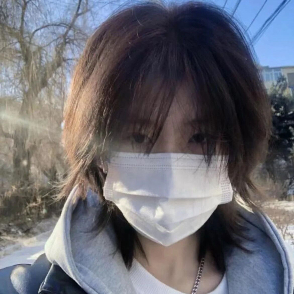 Mullet Head Japanese Wig Male Wolf Tail Long Hair Samurai Head Middle ...