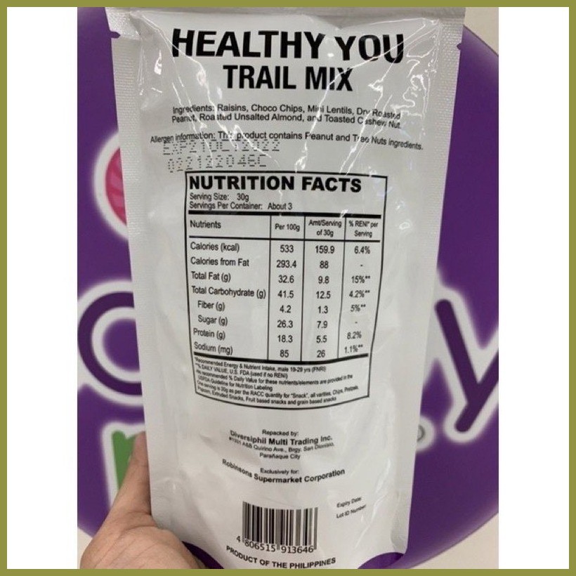 ۞ Original Healthy You Trail Mix 100g | Shopee Philippines