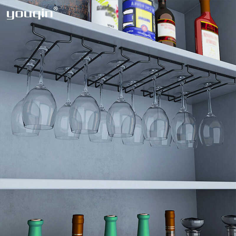 Ilalim Youqin Rack Ng Cabinet Stainless Steel Bar Laban Wine Hook Para ...