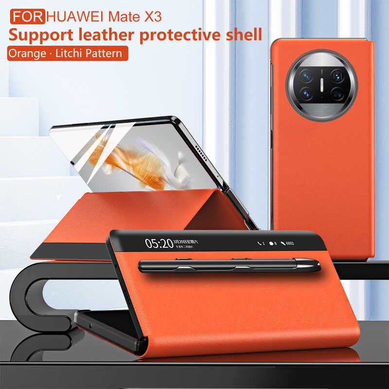 Case Leather X5 Smart View Windows Flip Cover Na May Touch Pen Slot ...
